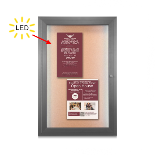 SwingCase 27x40 Enclosed Outdoor Poster Case with LED Lights (Single D – OutdoorDisplayCases