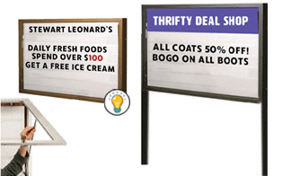 Shop Extra HEAVY DUTY Outdoor Reader Boards – DOUBLE SIDED for Maximum ...