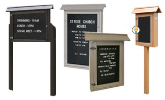 Secure & Weatherproof: Shop Outdoor Enclosed Letter Board Message ...