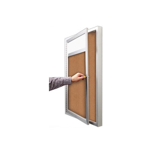 24" x 36" Outdoor Enclosed LED Lighted Poster Swing Cases with Header ...