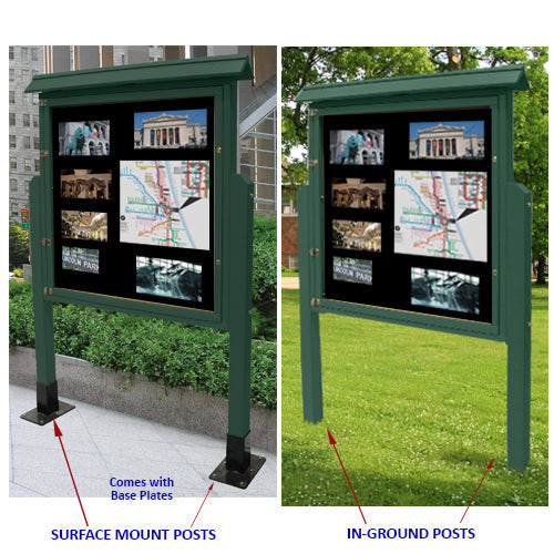 Eco-Design 41 x 42 MEGA Information Center Free Standing Message Board ...