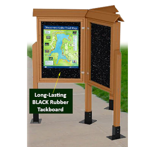 ECO-Design Six-Sided Kiosk 28 x 42 Information Center Bulletin Boards ...