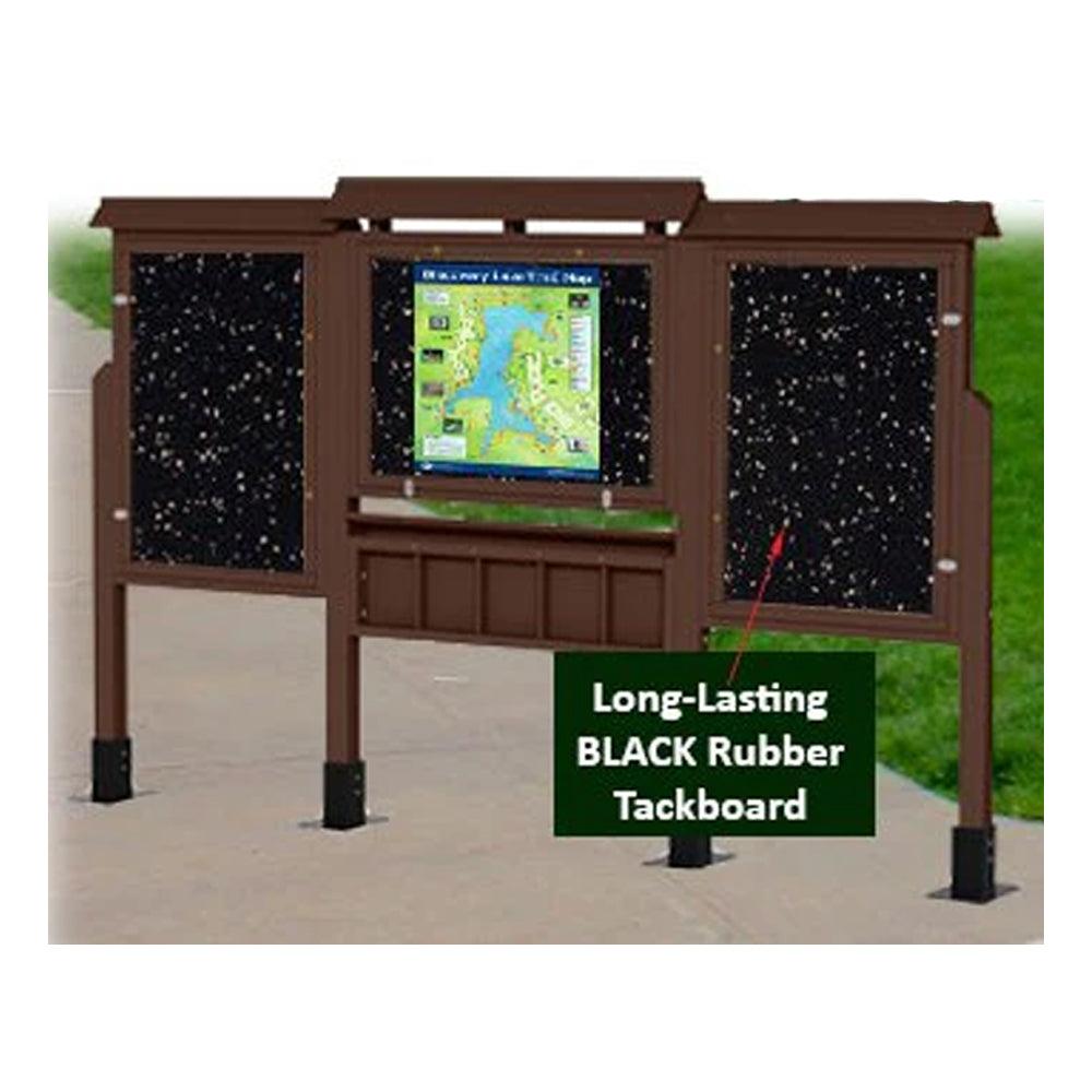 Eco-Design Faux Wood 3-IN-ROW Outdoor Information Center Free-Standing ...