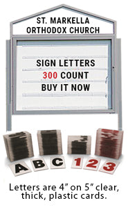 Enclosed Cathedral Outdoor Reader Board 48x48 with 2 Posts available in ...