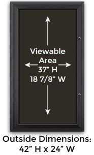 17 x 11 Magnetic Enclosed Outdoor Menu Display Case - Holds 3 Stacked ...