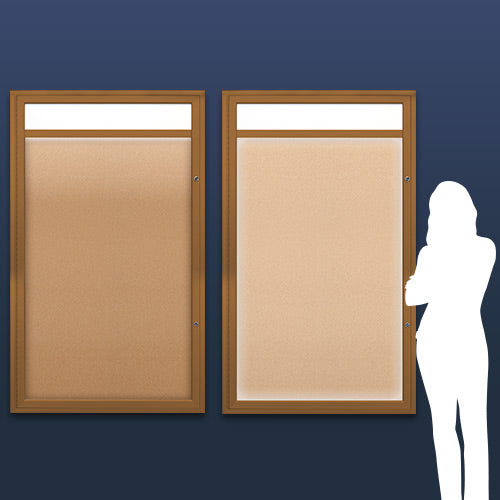 Extra Large Outdoor Enclosed Bulletin Board Display Cases with Header ...
