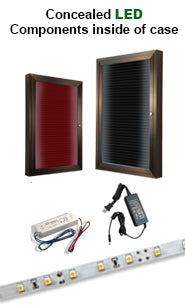 Outdoor XL Radius Edge Enclosed Letter Boards + LED Lights Ships Free ...