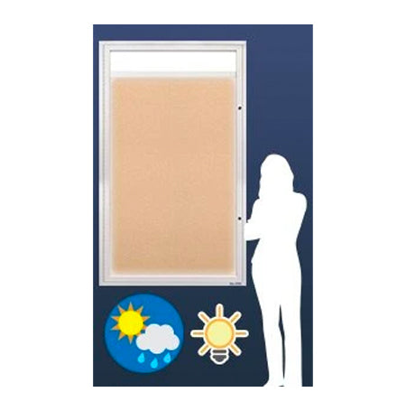 Extra Large Outdoor Enclosed Bulletin Board Display Cases with Header ...