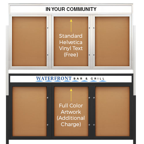 Free-Standing Extreme WeatherPlus™ Outdoor Bulletin Boards 2-3 Doors ...