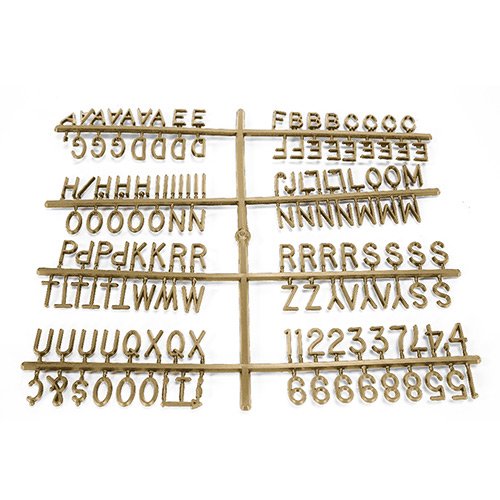 GOLD Helvetica Changeable Letter Sets For Letterboards ...