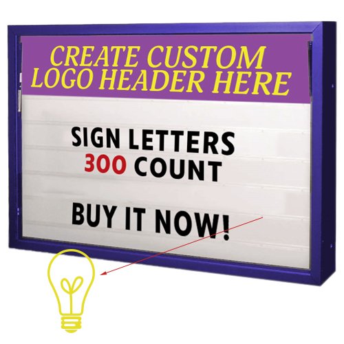 Heavy Duty Reader Board 72x48 Two-Sided + Personalized Message Header ...