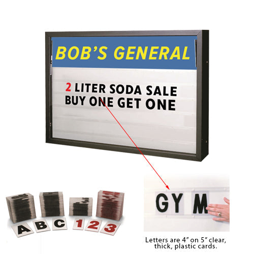 Heavy Duty Outdoor Reader Board 84x60 with Personalized Header ...