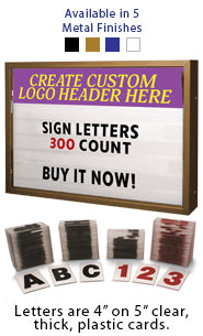 Heavy Duty Reader Board 84x60 2-SIDED with Personalized Header ...