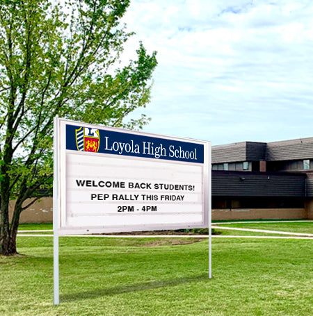 Free Standing Value-Line 48x48 Outdoor Reader Board Marquee + Header ...