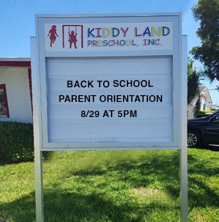 Free Standing Value-Line 48x48 Outdoor Reader Board Marquee + Header ...