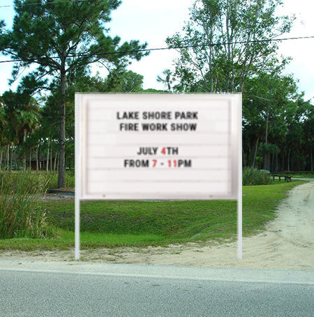 Free-Standing Reader Board Marquee Sign 96x48 in 5 Cabinet Finishes ...