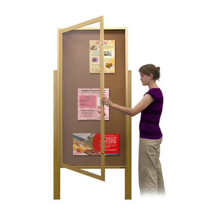 24x48 Large Outdoor Bulletin Board Display Case + Posts Ships Free ...