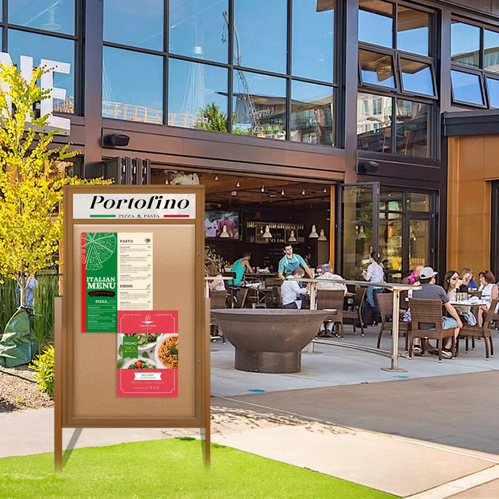 XL Outdoor Bulletin Board Display Cases + Posts + Header + Ships Free ...