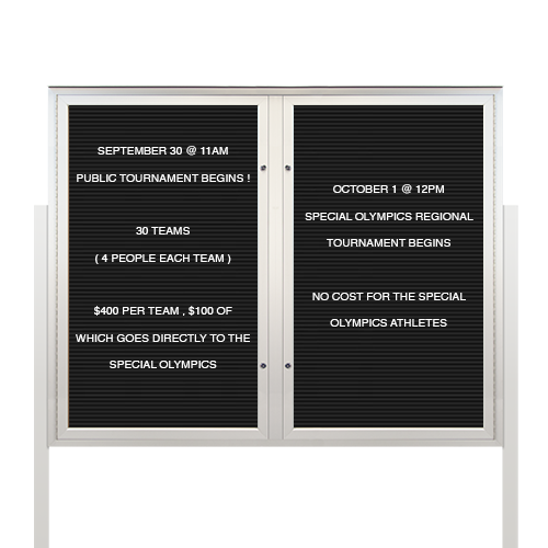 Extreme WeatherPlus™ Standing 2-3 Door Outdoor Letter Board Display ...