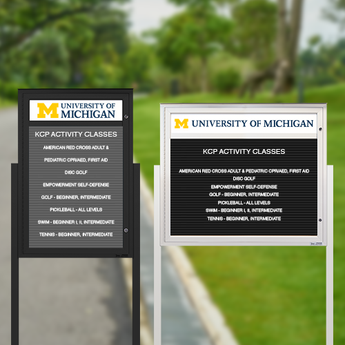 Extreme WeatherPlus™ Outdoor Letter Board Display Stands + Header ...