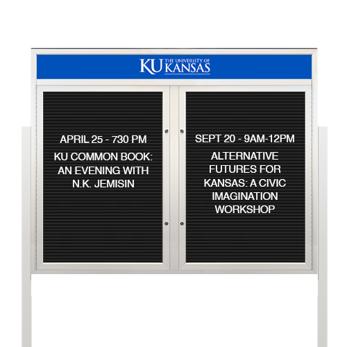 Extreme WeatherPlus™ 2-3 Door Outdoor Letter Board Stand with Header ...