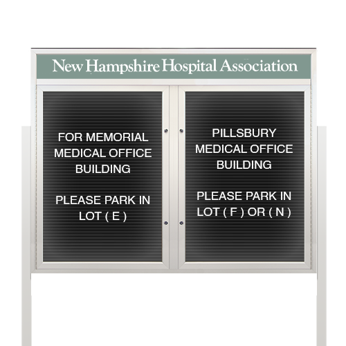 Extreme WeatherPlus™ LED-Lit 2-3 Door Letter Board Stand with Header ...