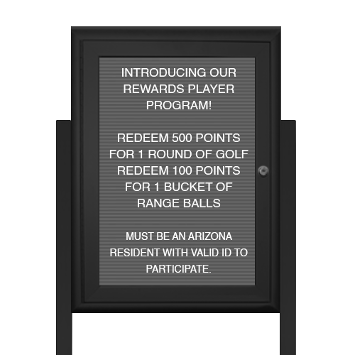 Extreme WeatherPlus™ Outdoor Letter Board Display Stand + Radius Edge ...