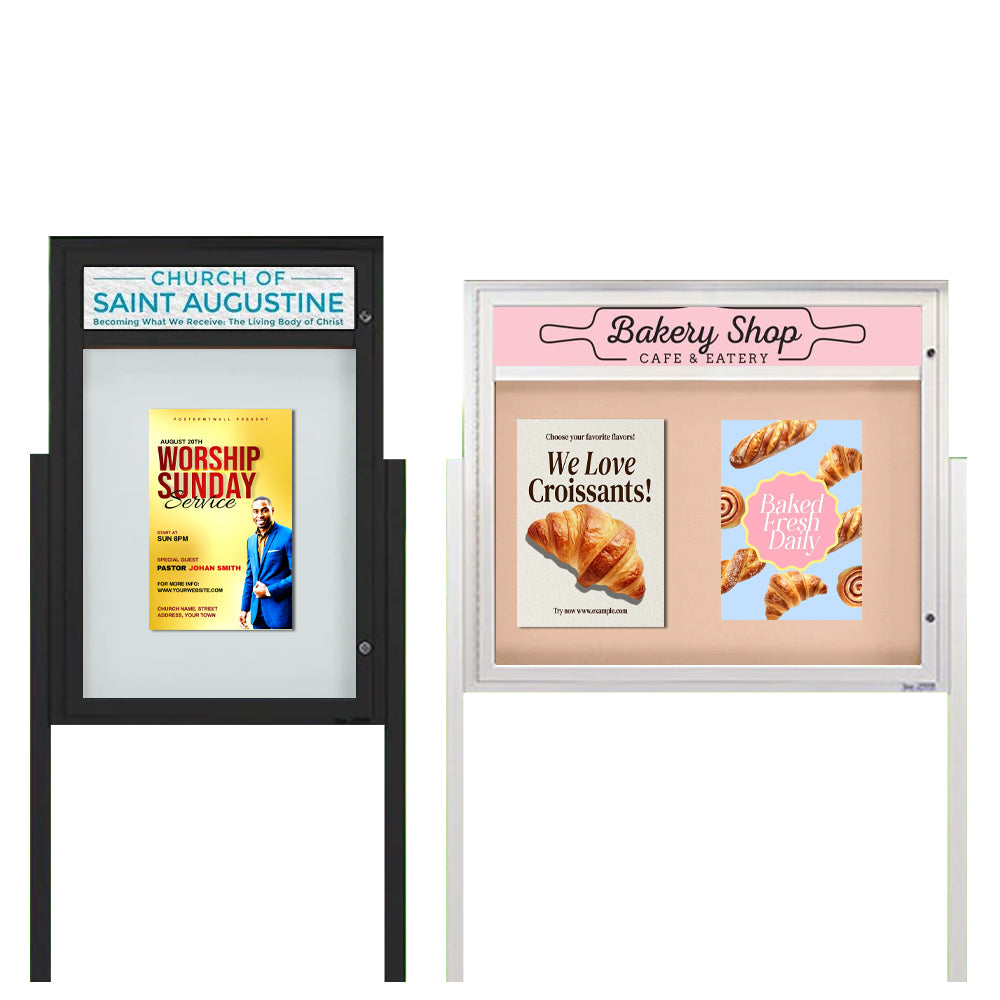 Free-Standing Extreme Weather Plus Outdoor Poster Cases Wall Mount ...