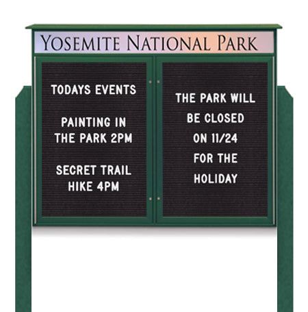 40x40 Standing Enclosed Outdoor Message Center Letter Boards with ...