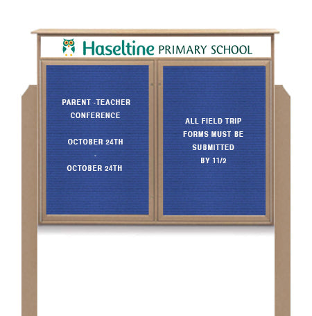 48x36 Standing Enclosed Outdoor Message Center Letter Boards with ...