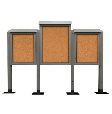 Eco-Design Free Standing 96x48 Outdoor Message Center - 3 Doors ...