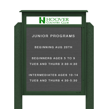 Eco-Friendly 32x48 Letter Board Outdoor Message Center with Header ...