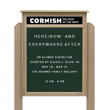 Eco-Friendly 36x60 Letter Board Outdoor Message Center with Header ...