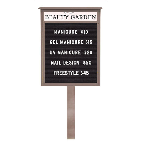 20x20 Standing Outdoor Letter Board Message Center with Header ...