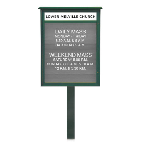 20x20 Standing Outdoor Letter Board Message Center with Header ...