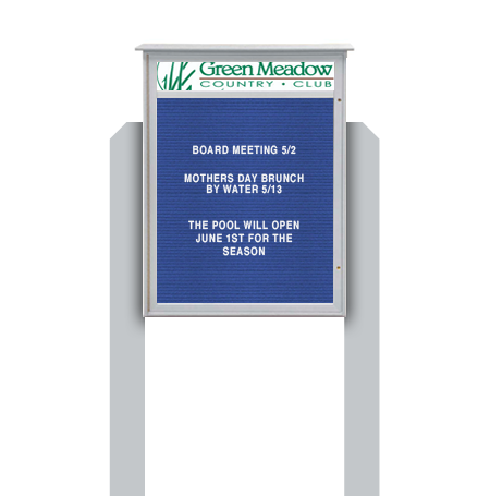 24x24 Standing Outdoor Letter Board Message Center with Header ...