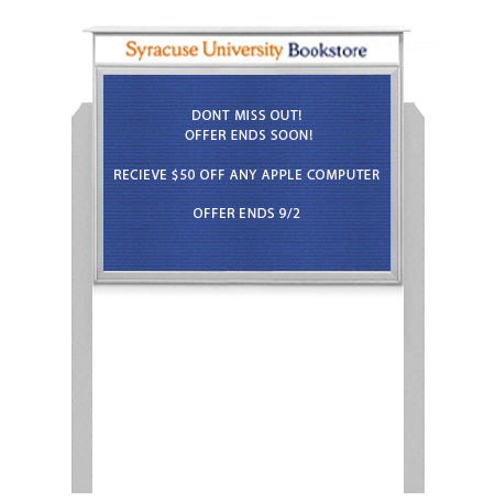 24x30 Outdoor Letter Board Message Center with Header and Posts - 1 ...