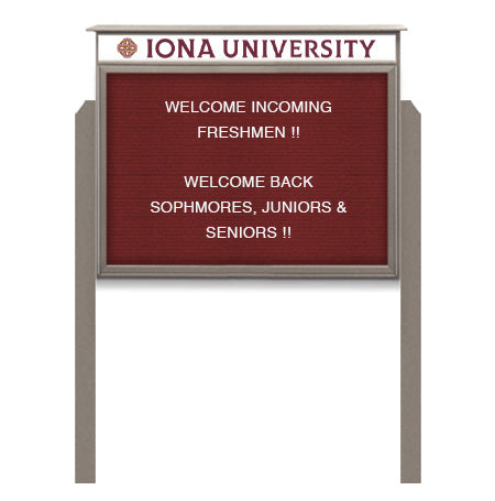 36x36 Outdoor Letter Board Message Center with Header and Posts - 1 ...