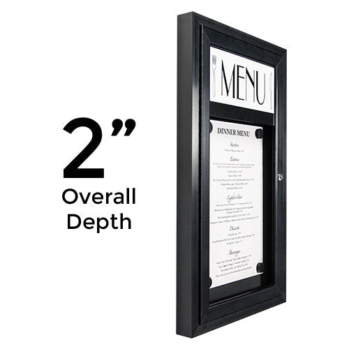 Magnetic Outdoor Restaurant Menu Display 17x30 Pre-Printed Headers ...