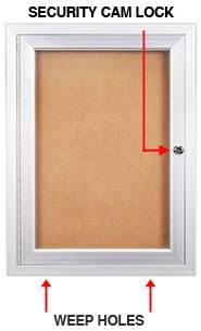 Outdoor Enclosed Bulletin Boards | Single Door Display Case 15+Sizes ...