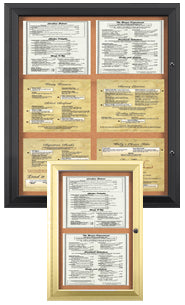 Enclosed Outdoor Menu Cases For 11x14 Menus | Wall Mounted Outdoor ...