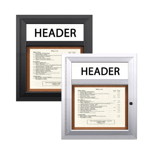 Enclosed Outdoor Menu Cases with Header For 11x14 Restaurant Menus ...