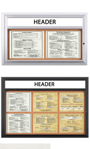 Enclosed Outdoor Menu Cases with Header For 11x14 Restaurant Menus ...