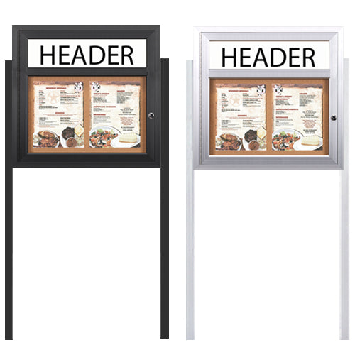 Standing Outdoor Restaurant Menu Display Cases | Free Shipping 8.5x11 ...