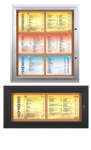 Outdoor Menu Display Cases with Lights | 8.5x11 Menus | Illuminated ...