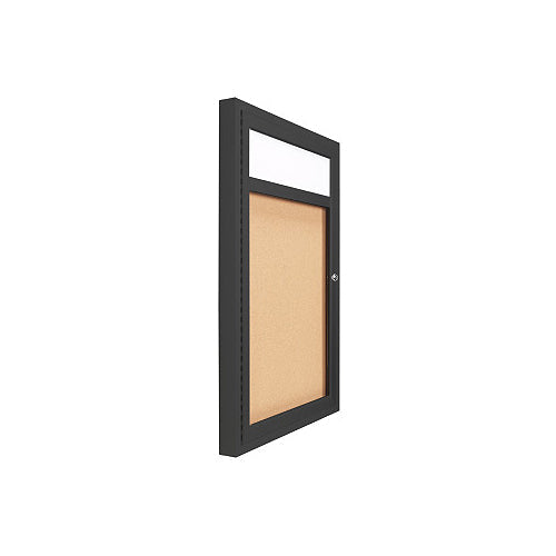 Outdoor Enclosed Poster Display Case Stands w Header + Two Leg Posts ...