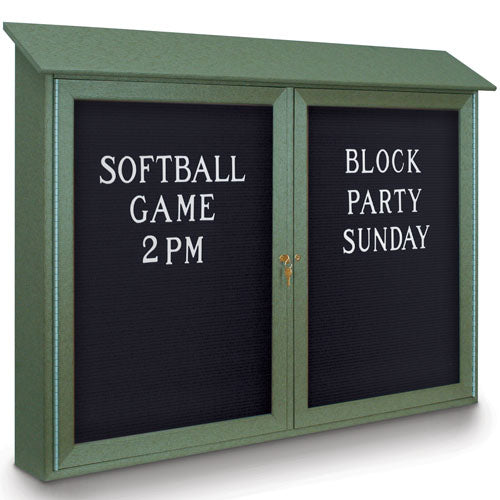 50x40 Weatherproof Enclosed Outdoor Message Center Letter Boards Wall ...