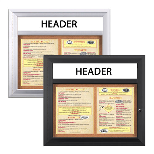 Outdoor Restaurant Displays with Header and Lights | For 11x14 Menus ...