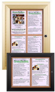 Outdoor Restaurant Menu Cases Lighted For 11x17 Menus | Restaurant ...