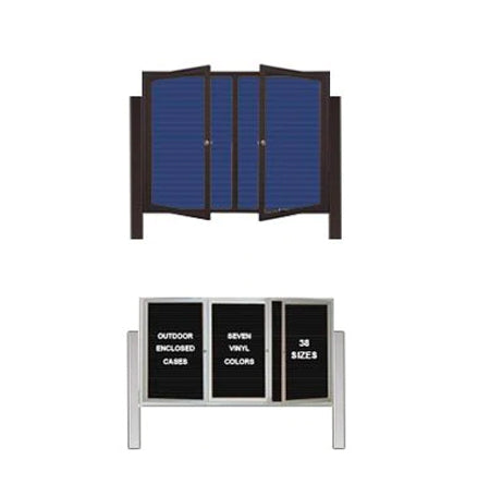 Outdoor Standing Enclosed Letter Boards 2 & 3 Door 38 Sizes Ships Free ...
